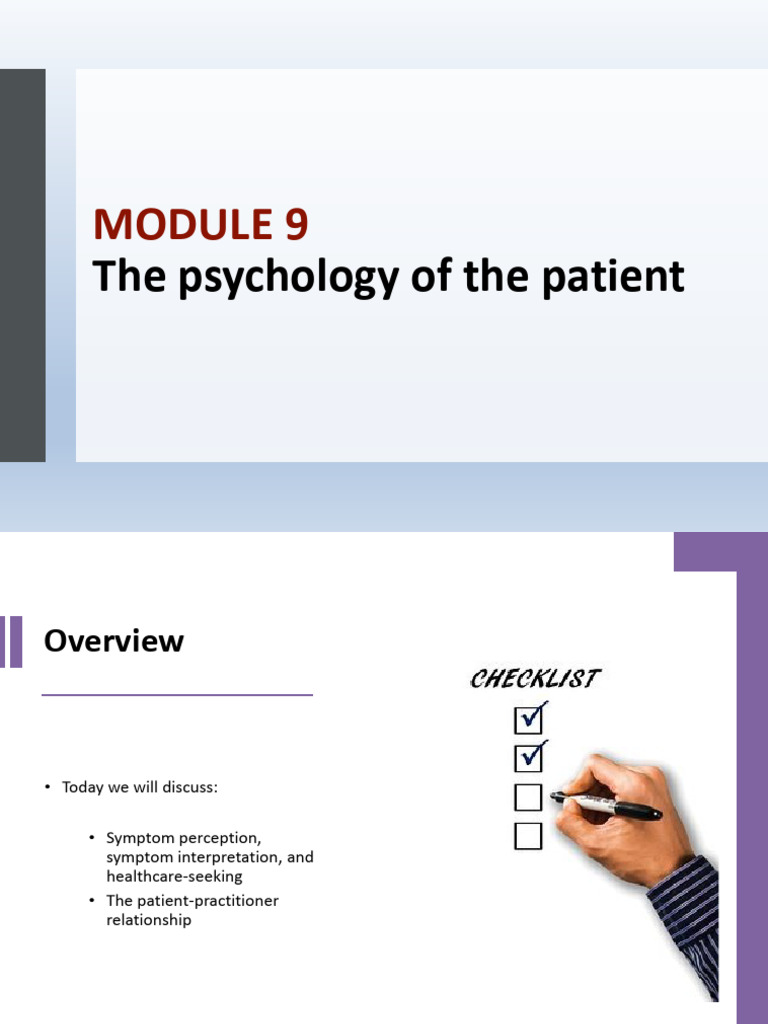On Campus f2f Tutorials - Module 9 Tutorial | PDF | Pain | Mental Health