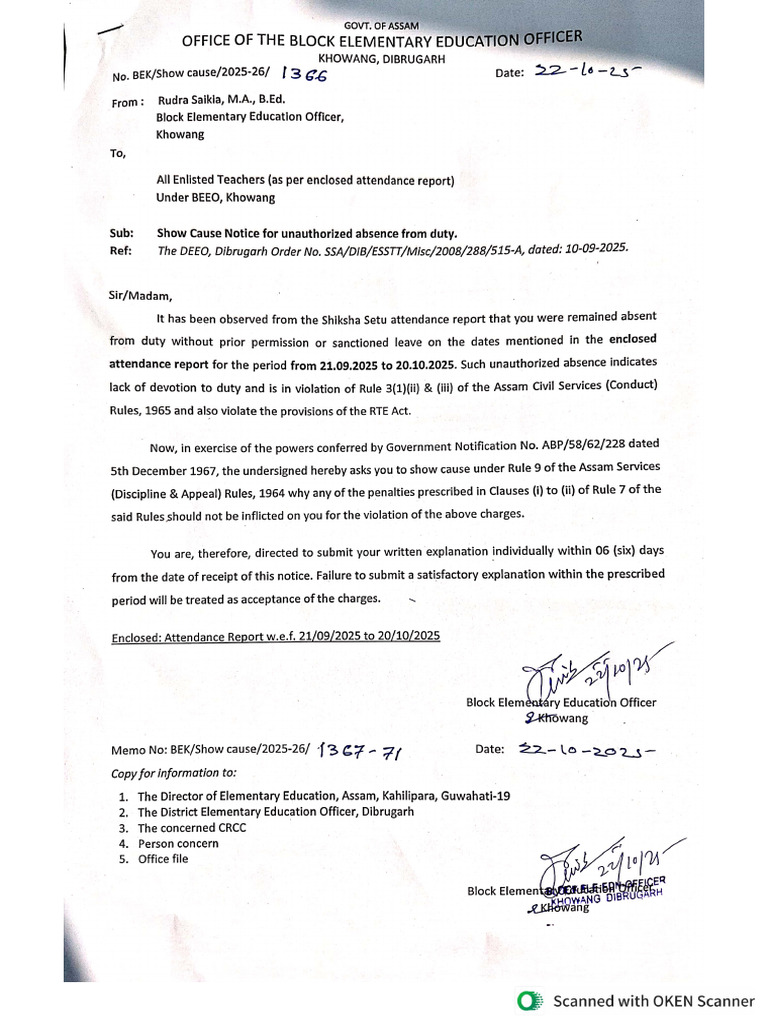 Show Cause Notice | PDF