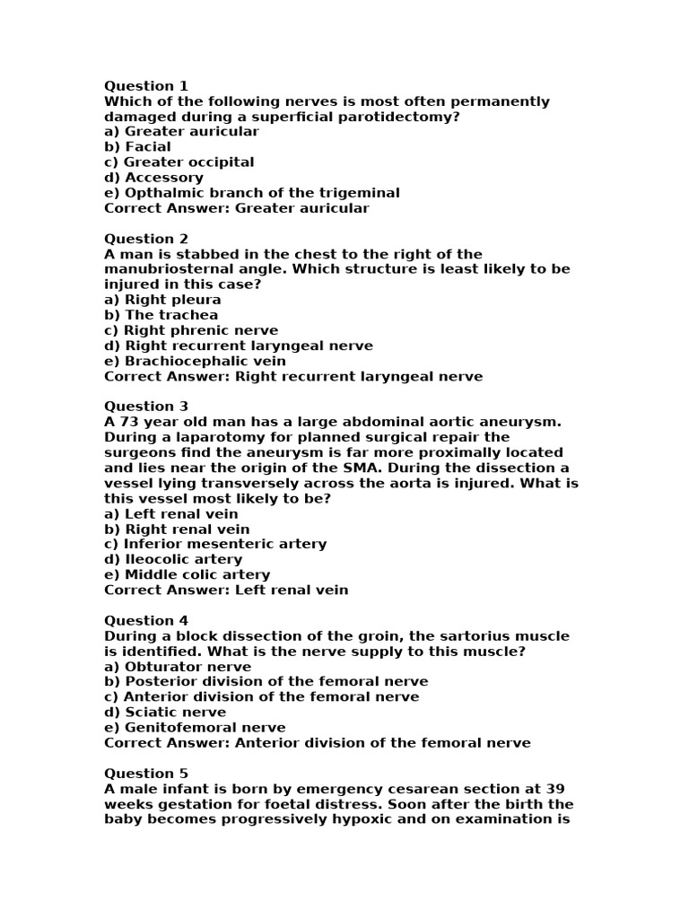 EMRCS Anatomy MCQs 1 to 150 ٠١١٧٥٢ | PDF | Vertebra | Knee