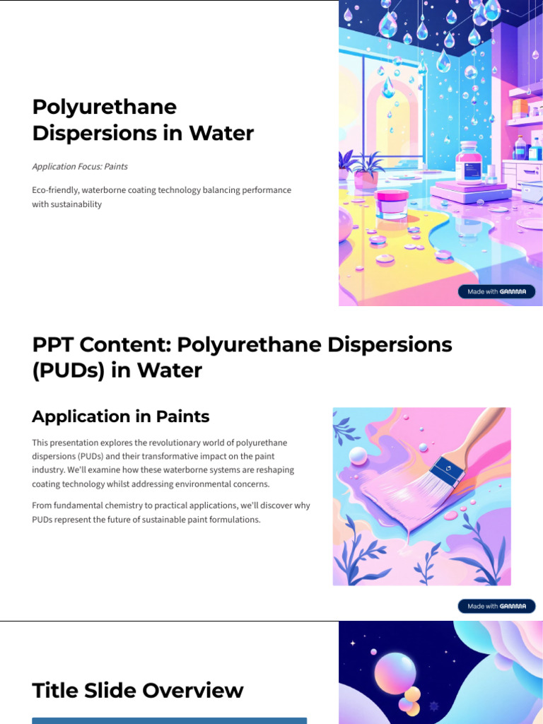 Polyurethane Dispersions in Water | PDF | Paint | Epoxy