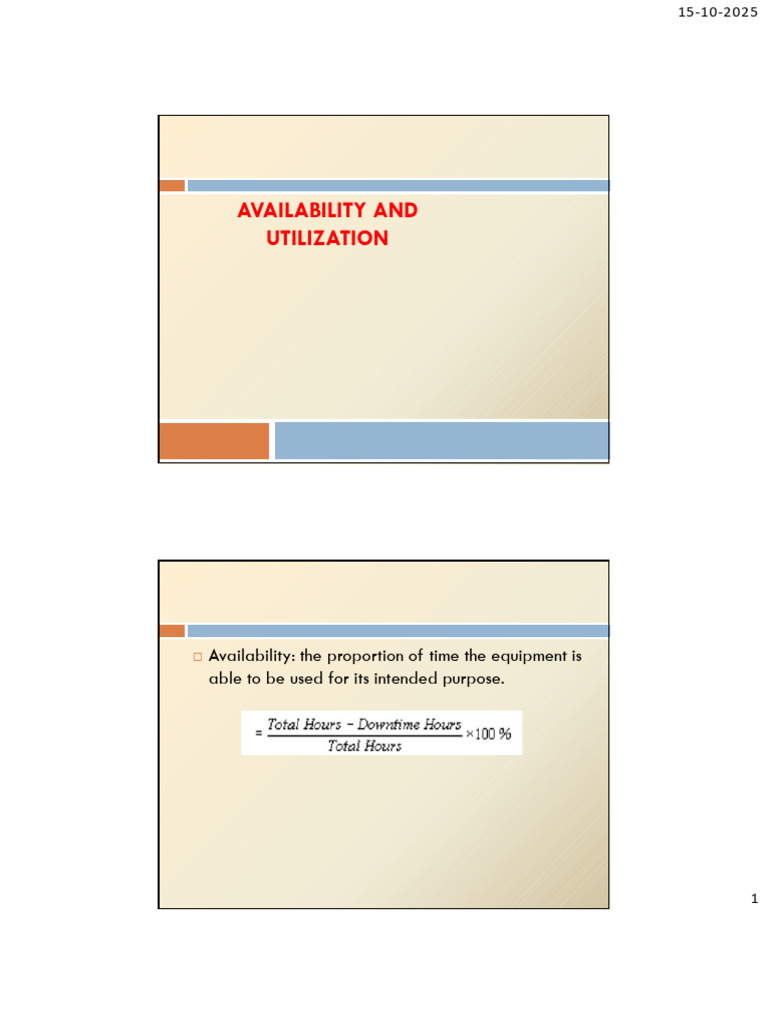 Availibility and Utilization | PDF