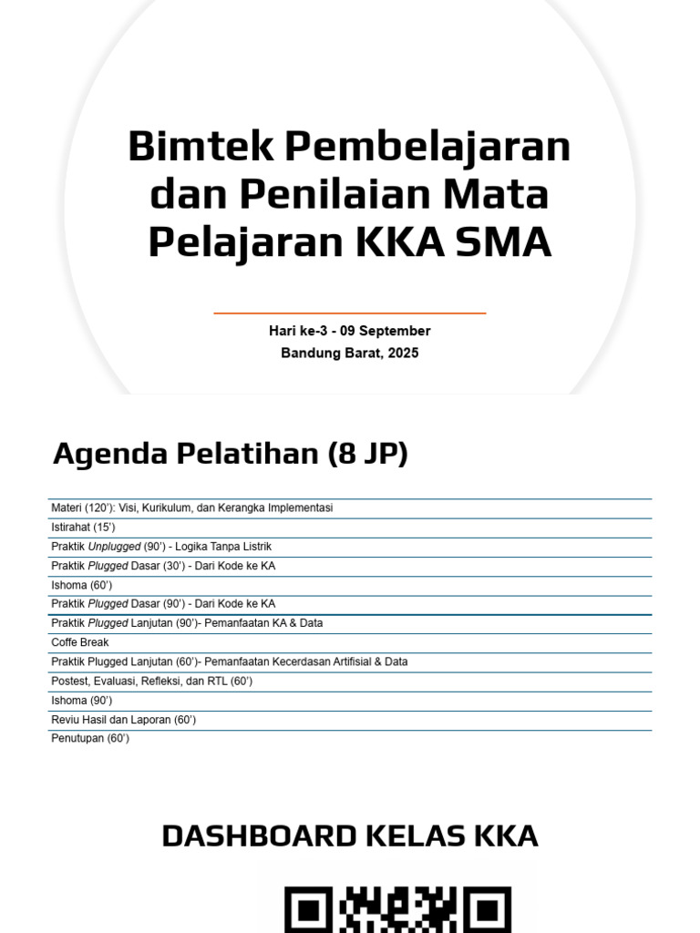 Bimtek KKA SMA: Pembelajaran & Penilaian | PDF