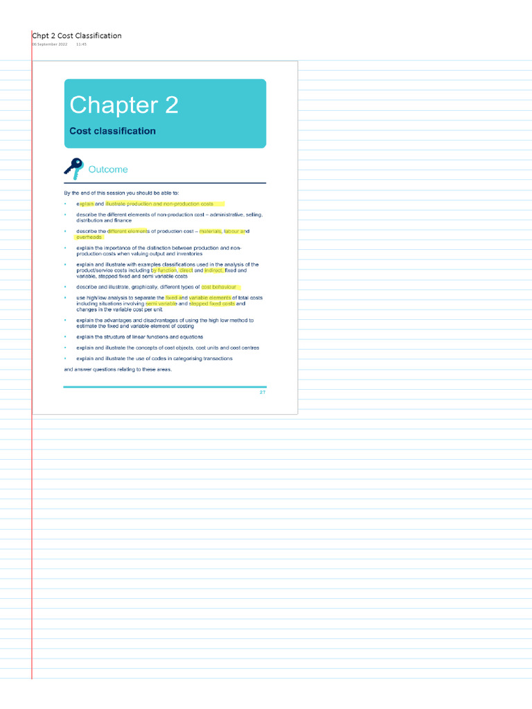Cost Classification in Manufacturing | PDF