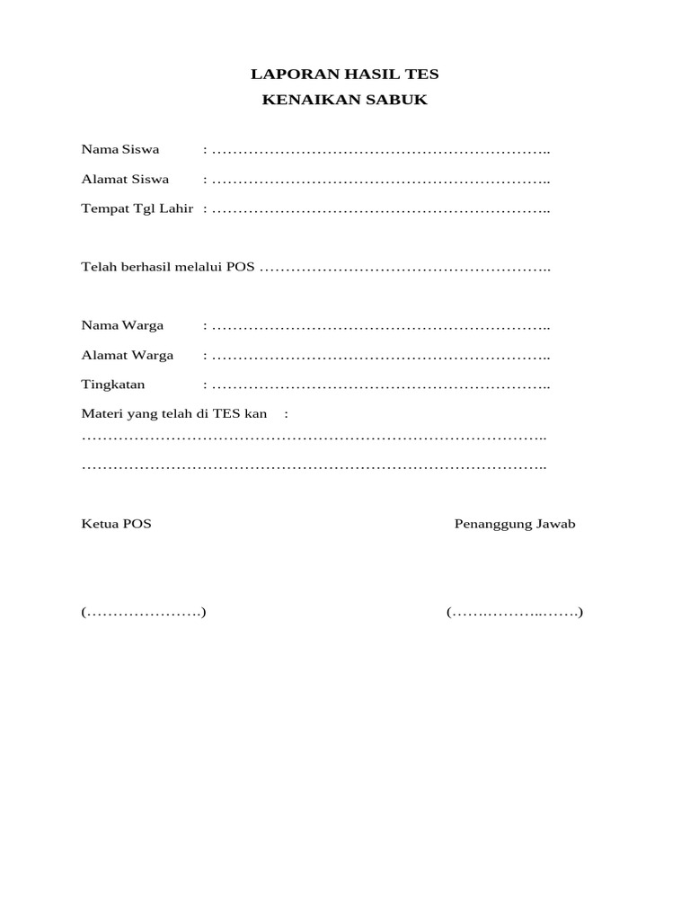 Hasil Tes Ikspi | PDF