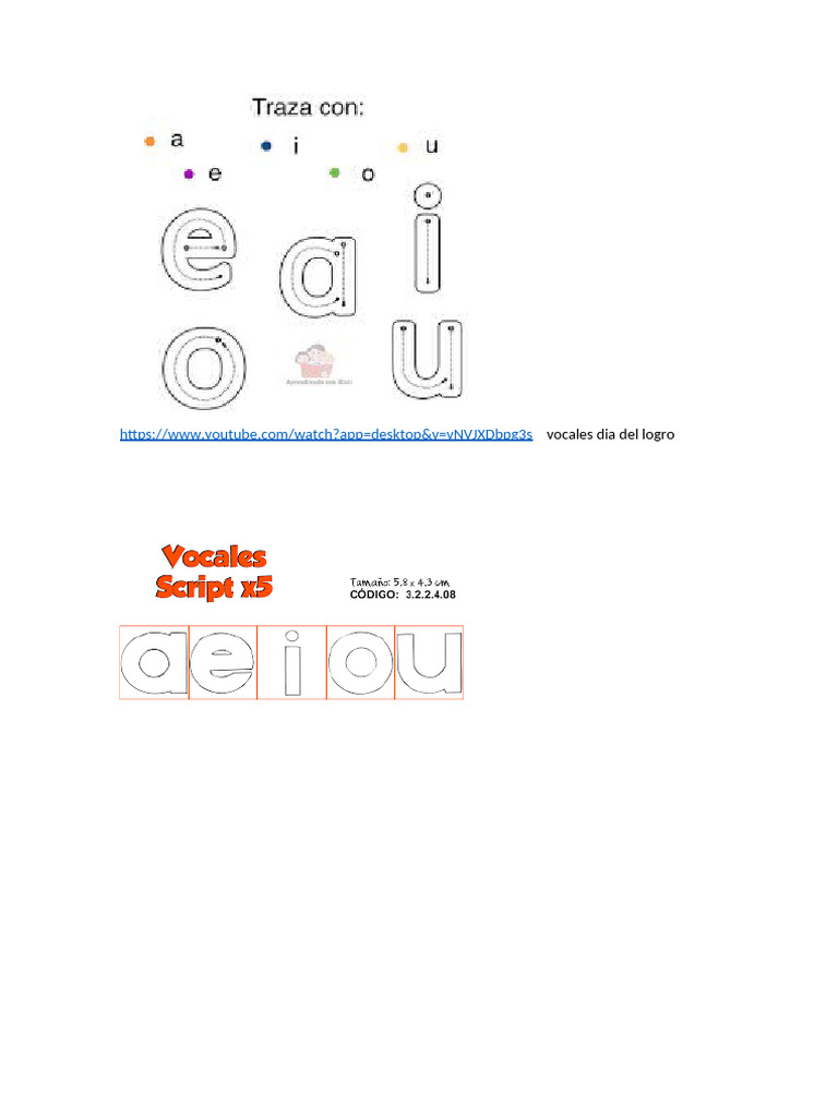 Vocales para Imprimir | PDF