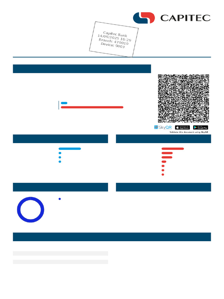 Capitec Bank Account Statement Summary | PDF | Debit Card | Banks