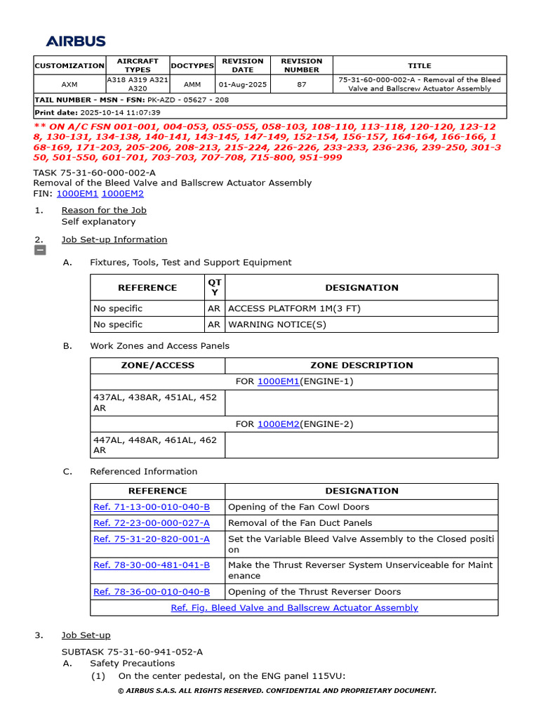 Bleed Valve Removal Procedure Guide | PDF | Jet Aircraft | Airliner