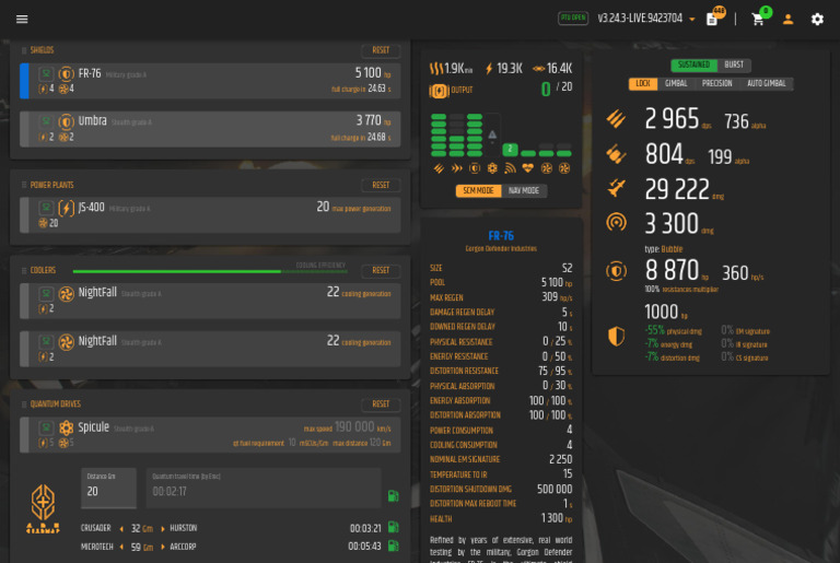 Star Citizen Ver 3.24.23 Shield Strength FR76 | PDF | Energy Technology ...