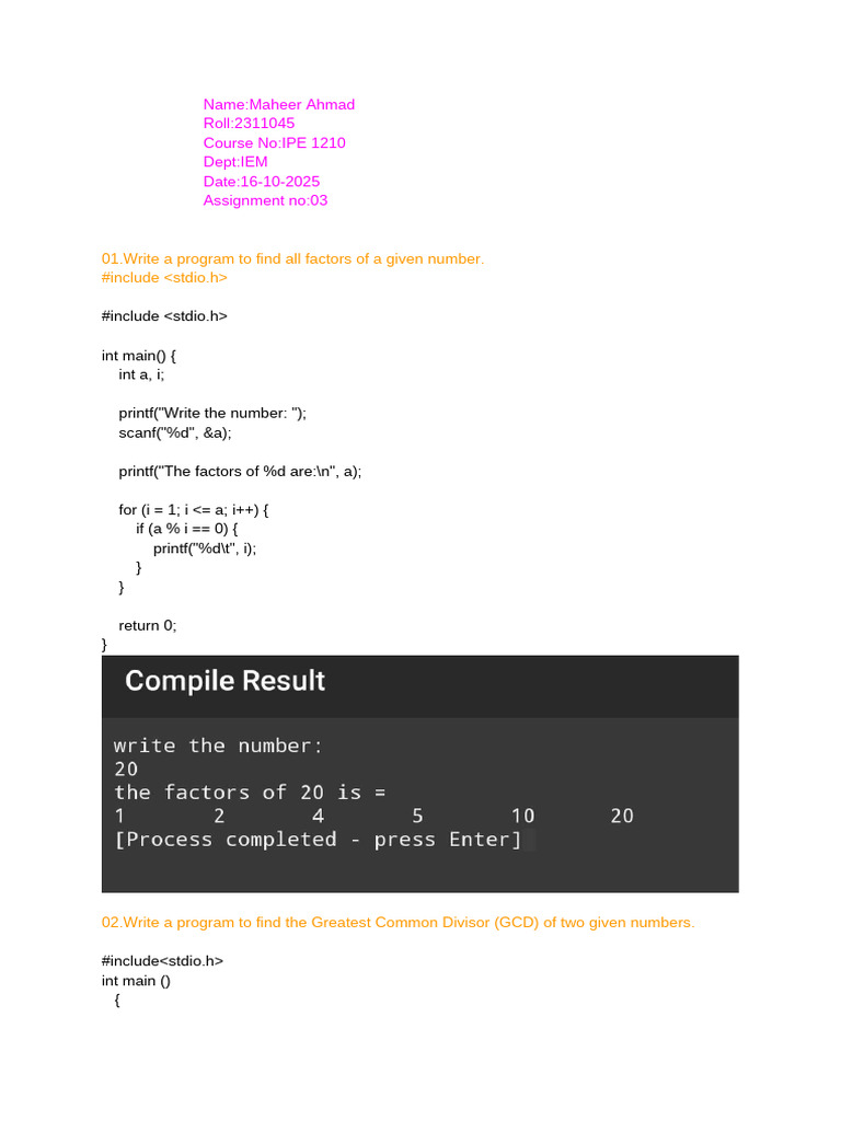 Assignment 03 | PDF
