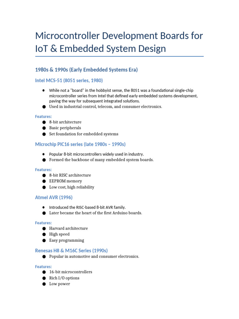 Microcontroller Boards for Prototyping | PDF | Microcontroller ...