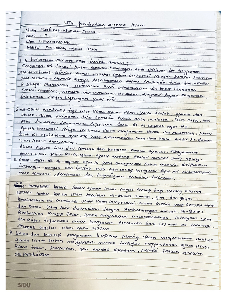 Fakihrah Naillah Zahrah Uts | PDF