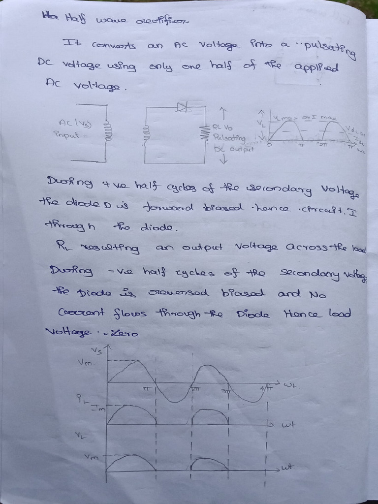 Full Wave and Half Rectifier Derivation | PDF | Computer Engineering | Electricity