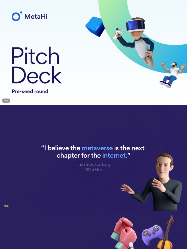 Funding Round Pitch Deck | PDF | 3 D Computer Graphics | Software