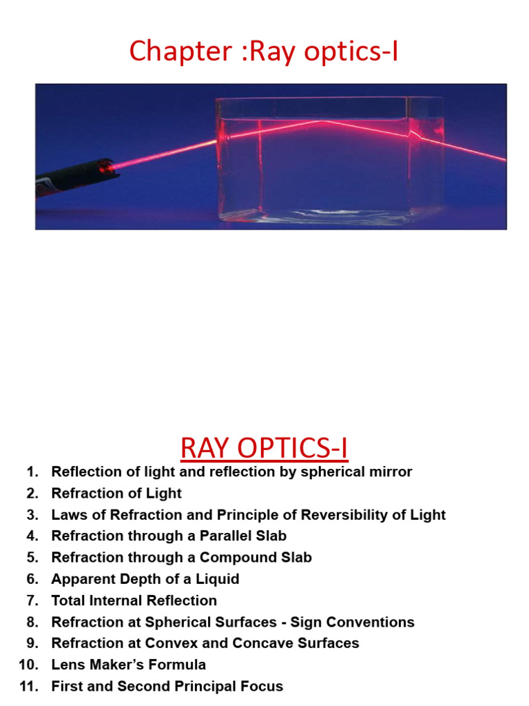 Coy of 9 Ray Optics and Optical Ins | PDF | Optics | Refractive Index