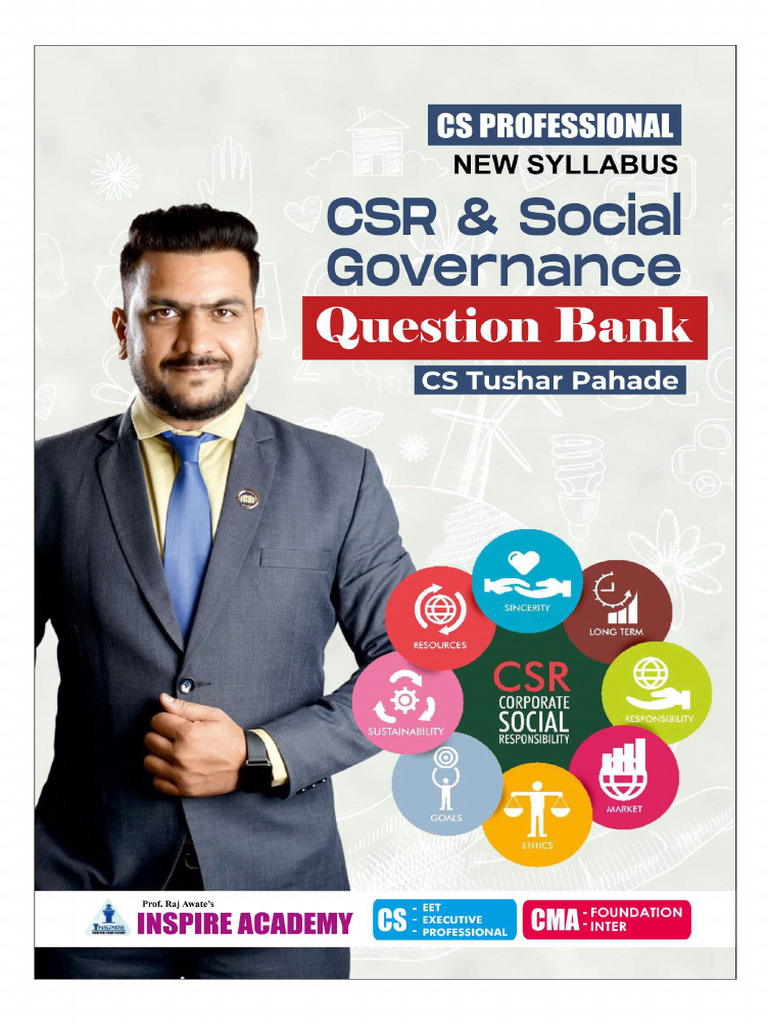 CSR Question Bank J'25 by CS Tushar Pahade | PDF