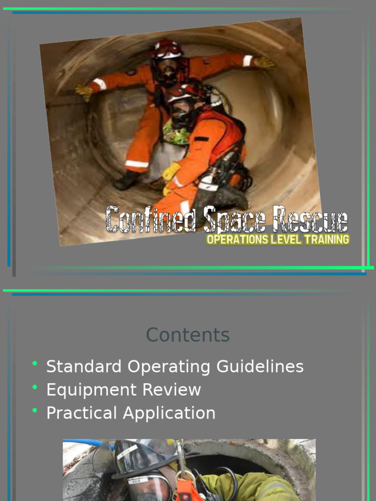 Confined Space Rescue Plan Guidelines | PDF | Occupational Safety And ...
