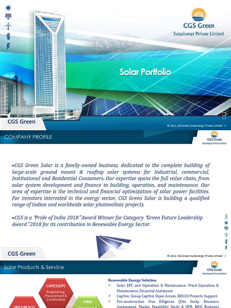 CGS Green Solar: Comprehensive Solutions | PDF | Photovoltaic System ...