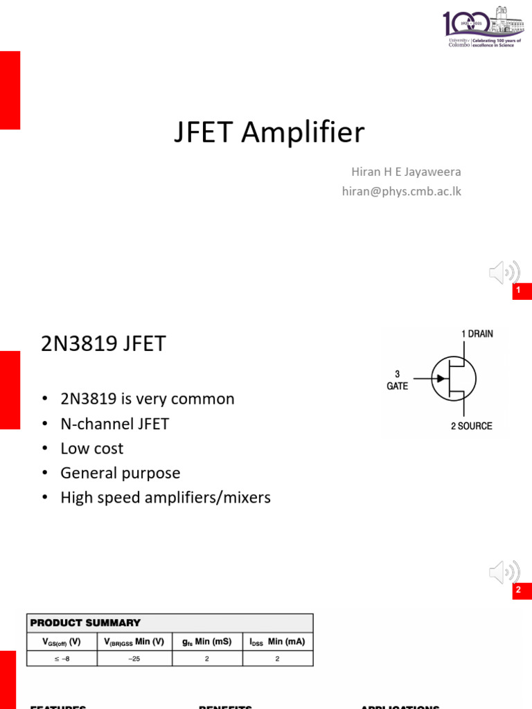 FET 04 JFET Amp | PDF