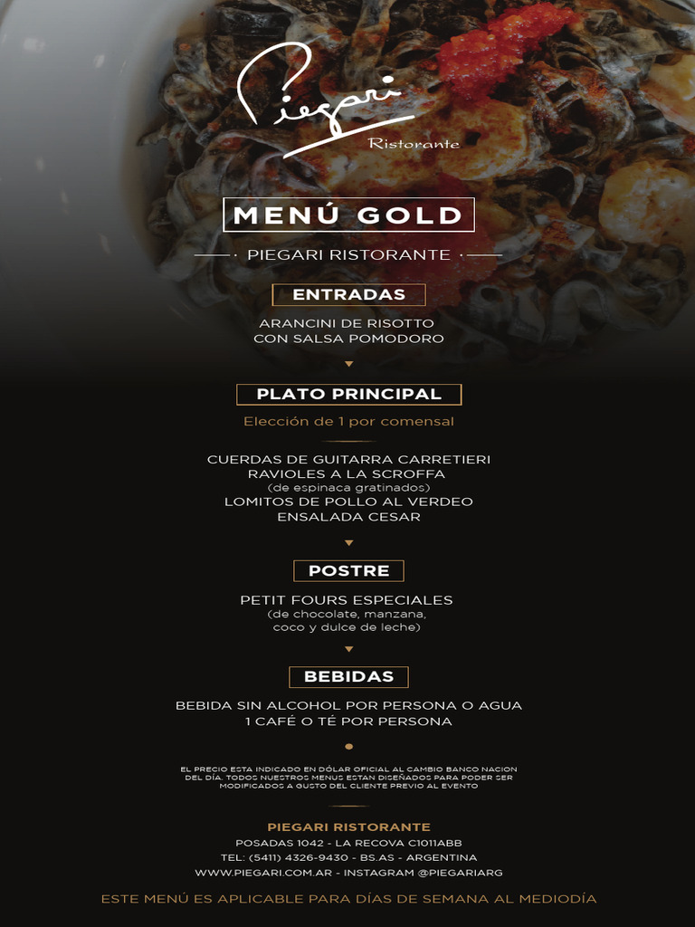 Menú Ristorante | PDF | Pizza | Postres