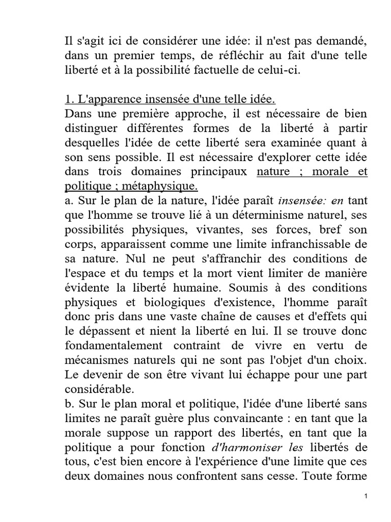 Liberté Infinie : Idées et Limites | PDF | Liberté | Infini