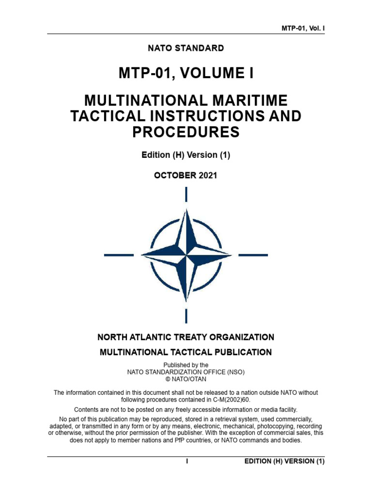 NATO Multinational Maritime Tactics Guide | PDF | Anti Submarine ...