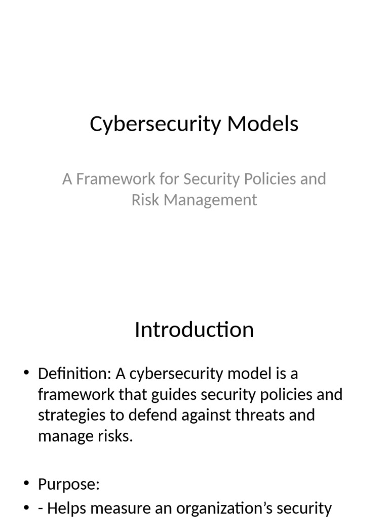 Cybersecurity Models Detailed | PDF | Security | Computer Security