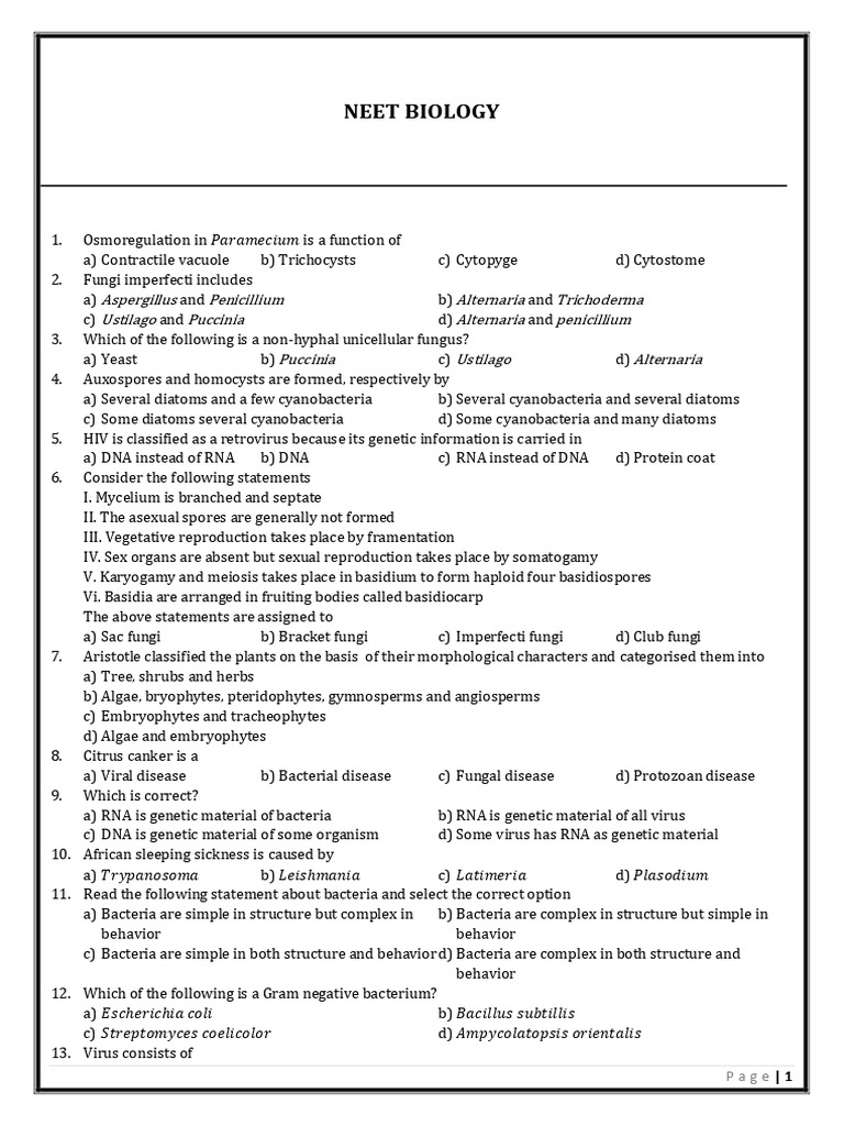 Biological Classification 2023 24 12 02 58 22 | PDF | Fungus | Bacteria