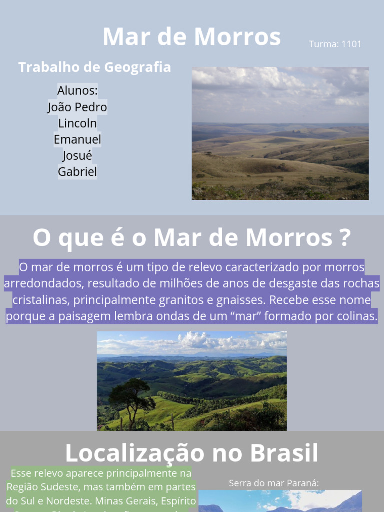 Mar de Morros: Relevo e Importância Brasil | PDF