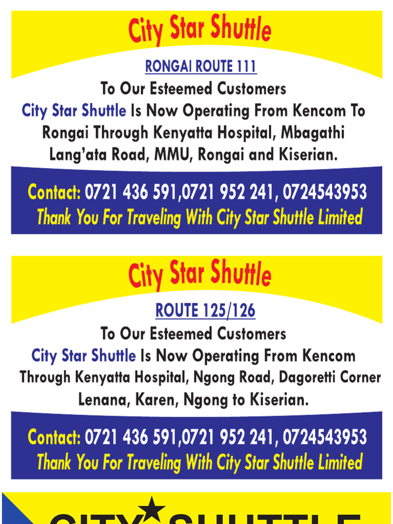 City Star Shuttle | PDF