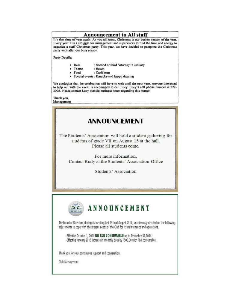 Announcement | PDF
