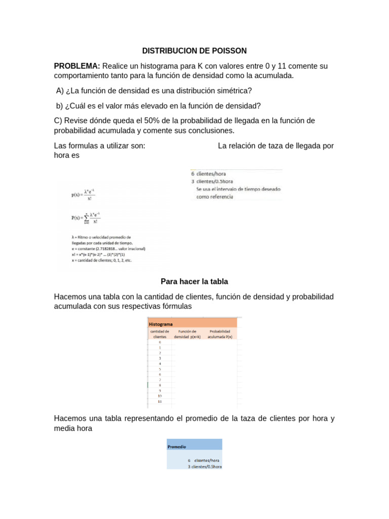 Distribucion de Poisson | PDF | Función de densidad de probabilidad ...
