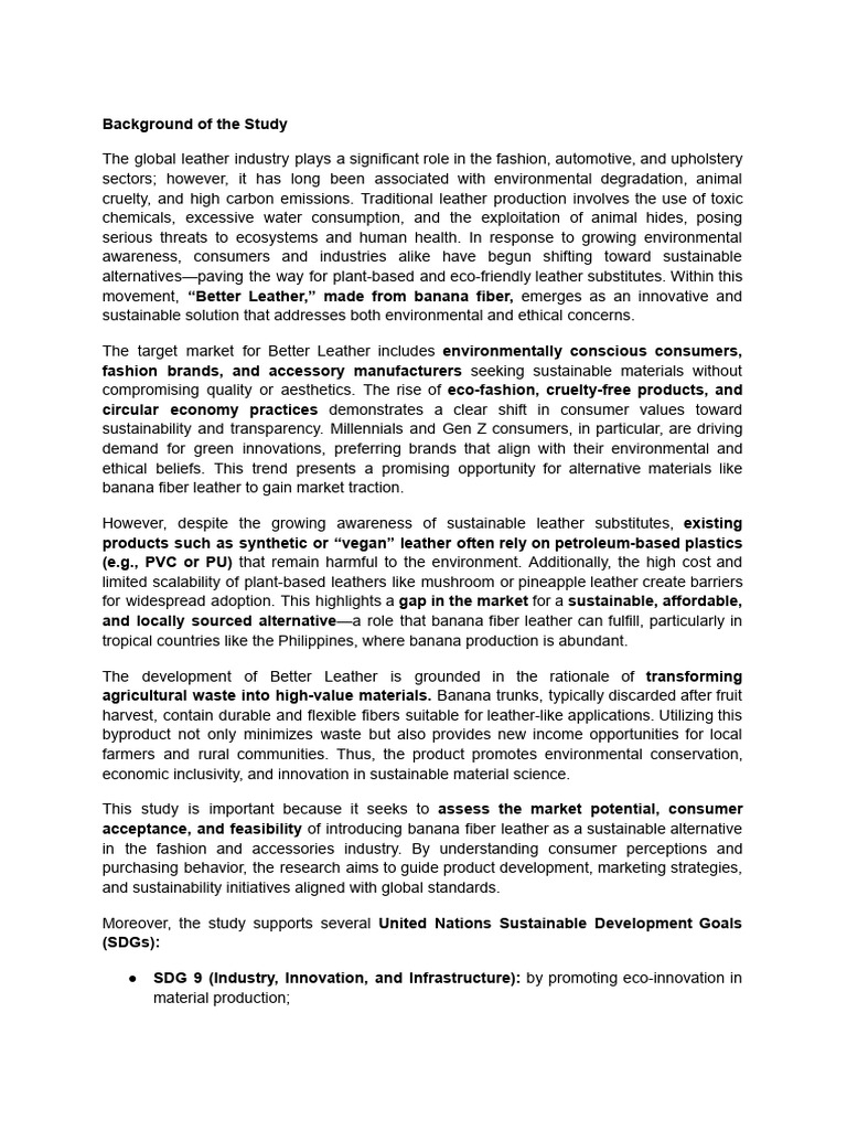 Background of the Study | PDF | Sustainability | Climate Change Mitigation