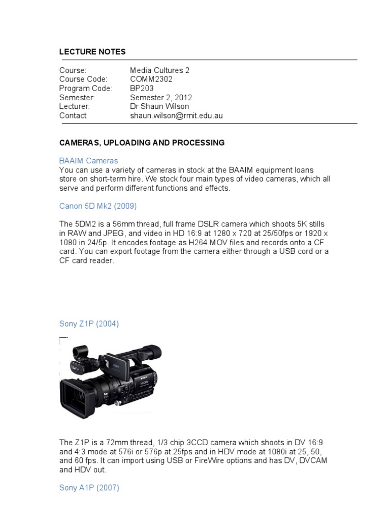 Cameras | PDF | Shutter Speed | Camera