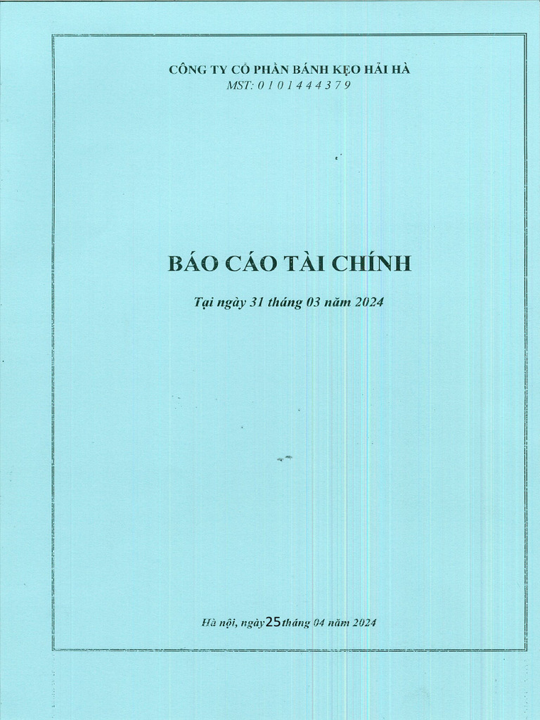 BCTC Hai Ha - Quy I 2024 | PDF