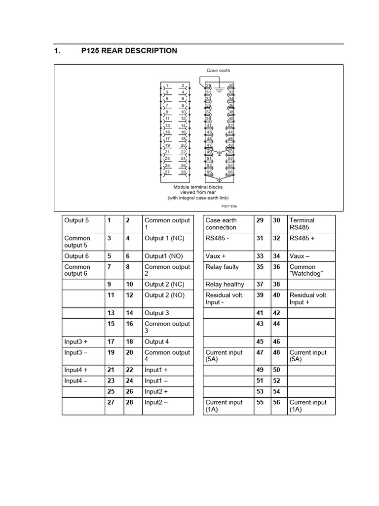 MiCOM P127 Wiring Diagram Guide | PDF | Electronics | Electromagnetism