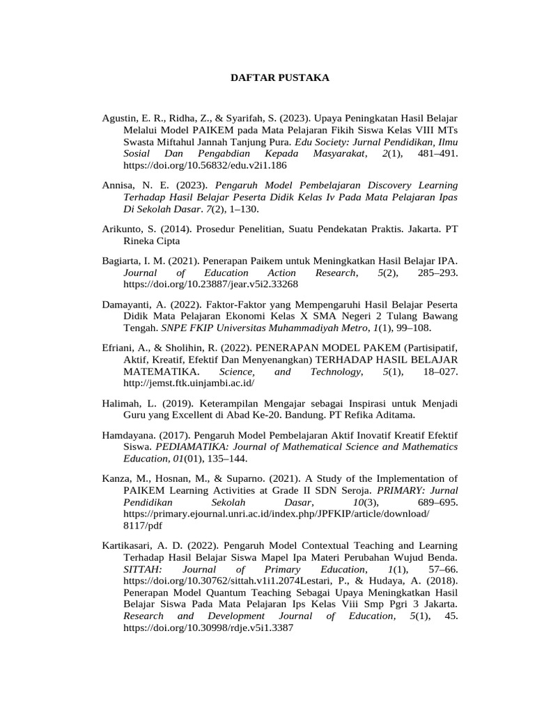 Daftar Pustaka BARU | PDF