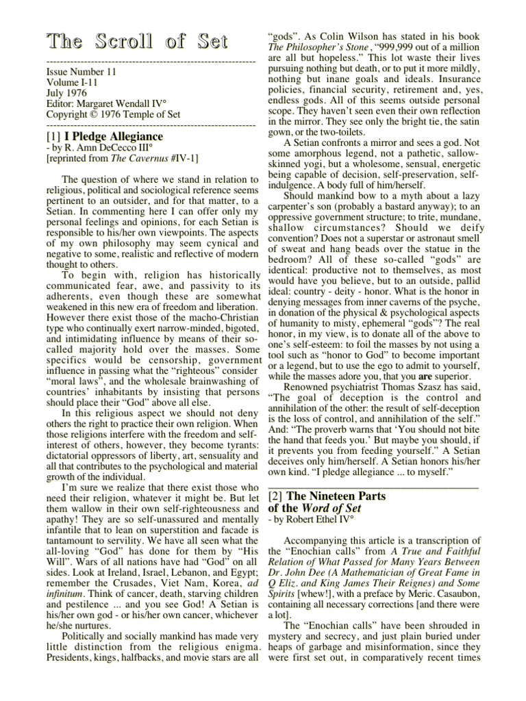 Setian Perspectives on Self-Deification | PDF