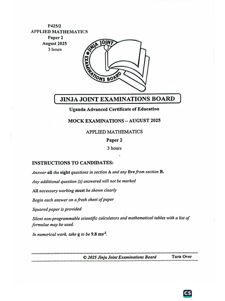 Jjeb Applied 2025math2 | PDF
