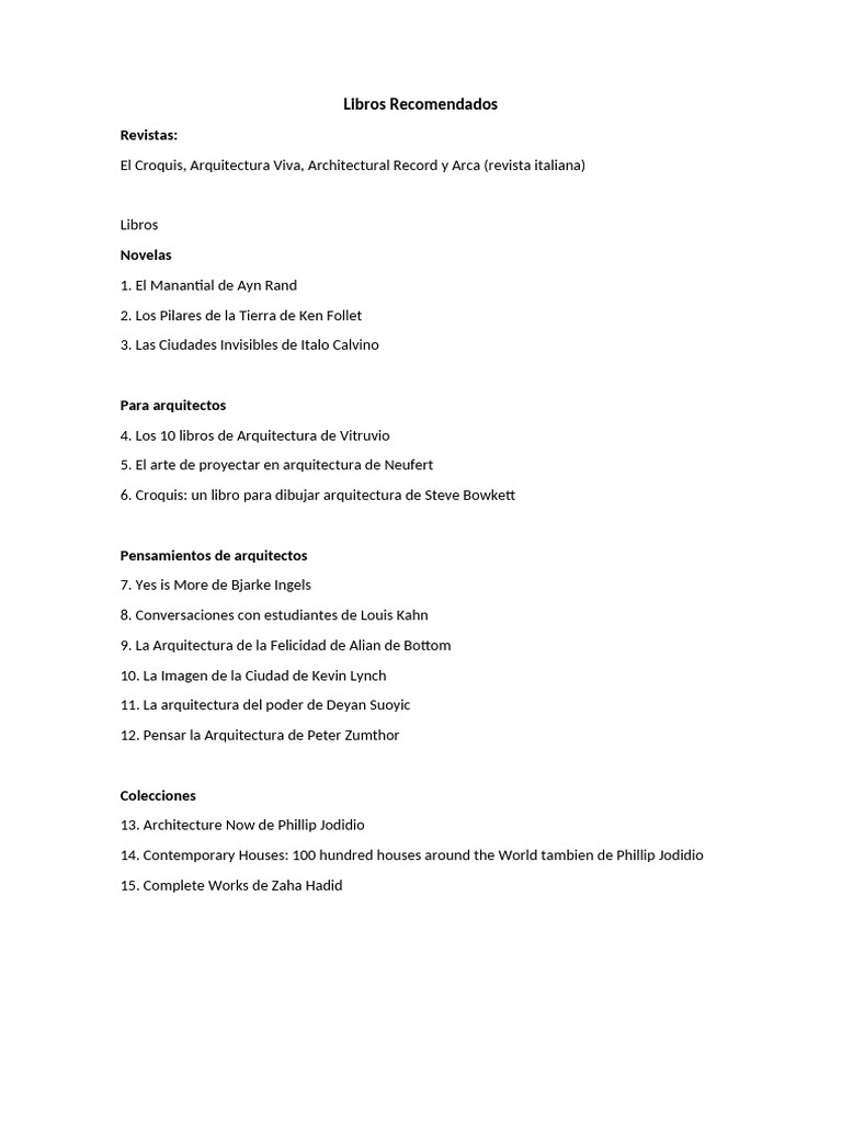 Libros Recomendados | PDF