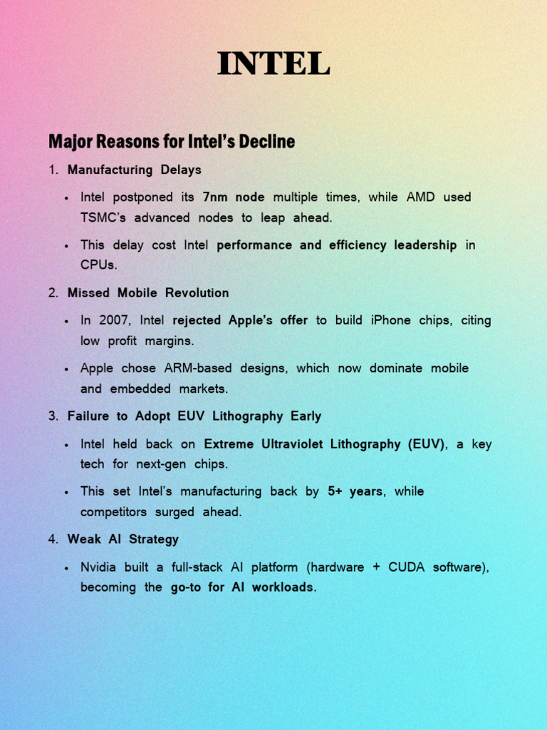 Intel and Walgreens: Decline Factors | PDF | Intel | Computer Hardware