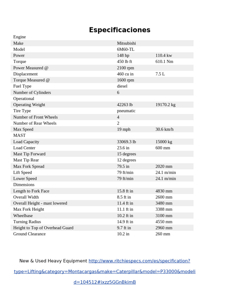 Mitsubishi 6M60-TL Engine Specs | PDF