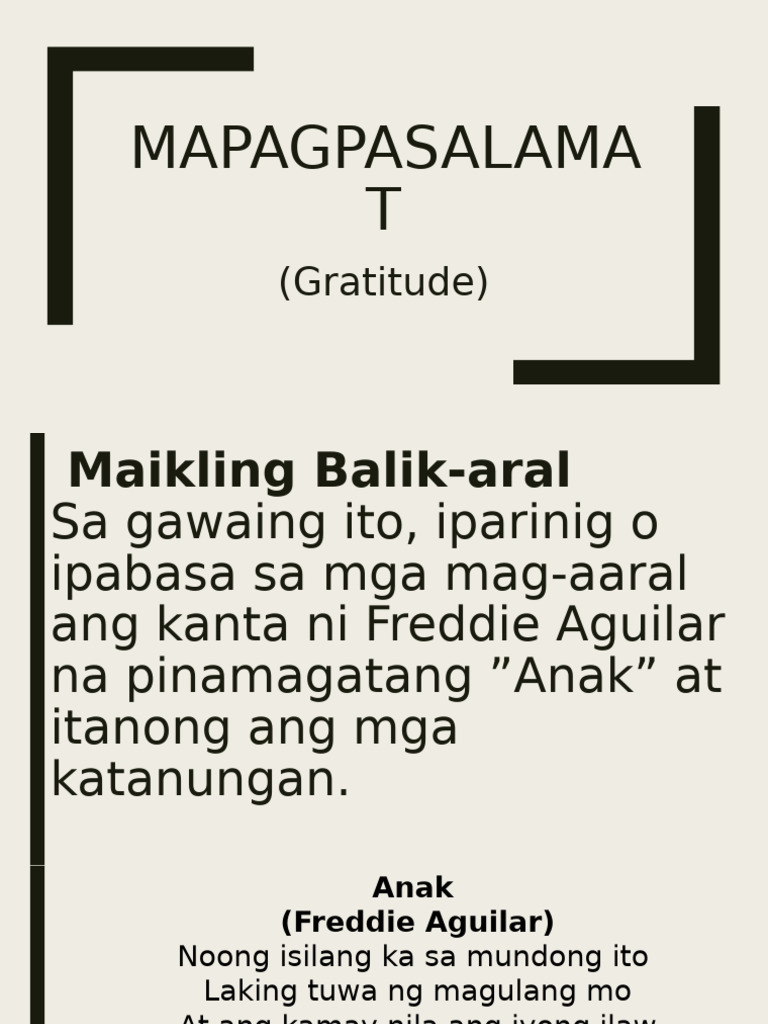 Mapagpasalamat | PDF