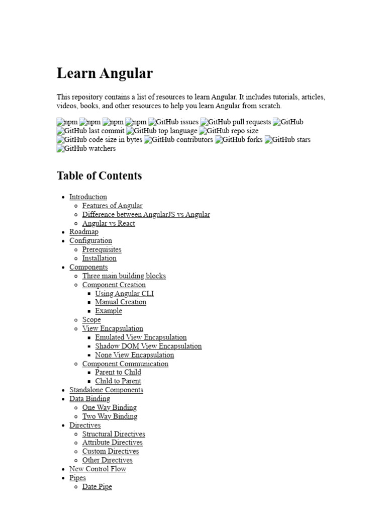 Angular (Github Manathanank) 2.0 | PDF | Angular Js | Computing