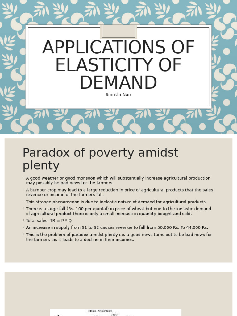 Applications of Elasticity | PDF | Tax Incidence | Elasticity (Economics)
