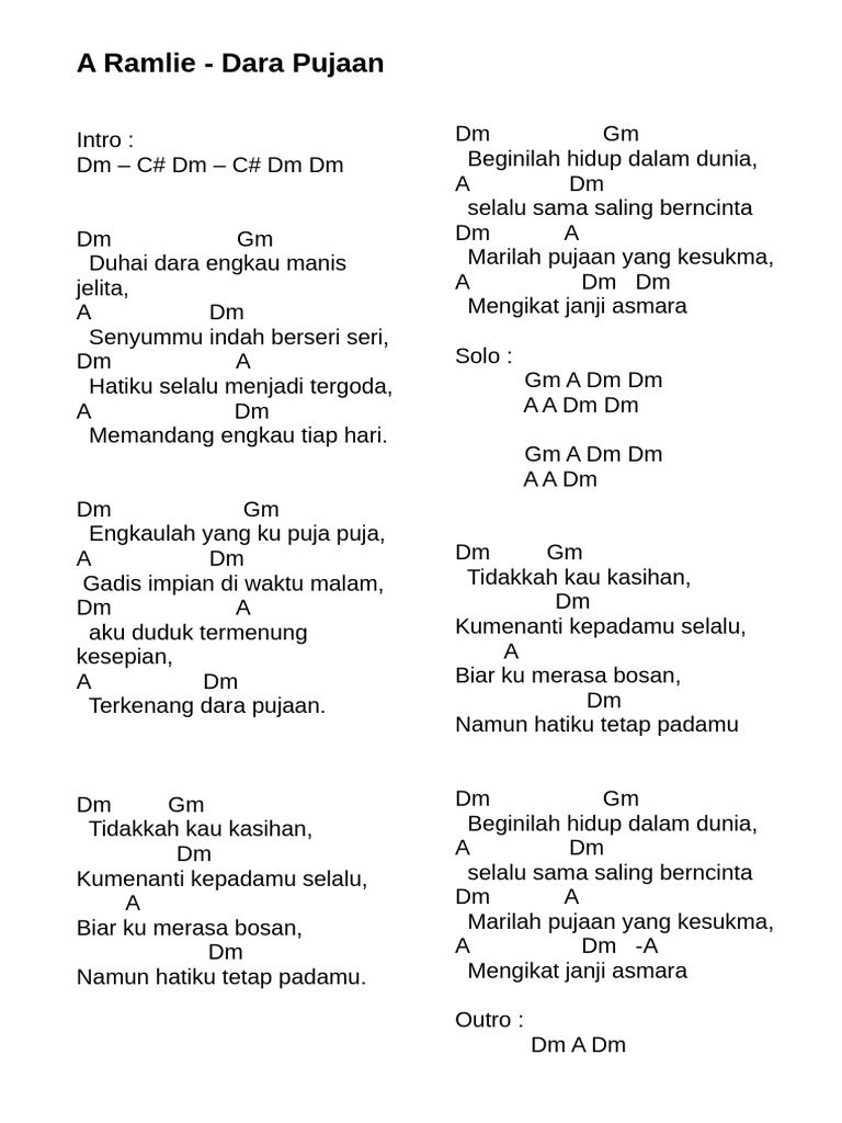 A Ramlee - Dara Pujaan | PDF
