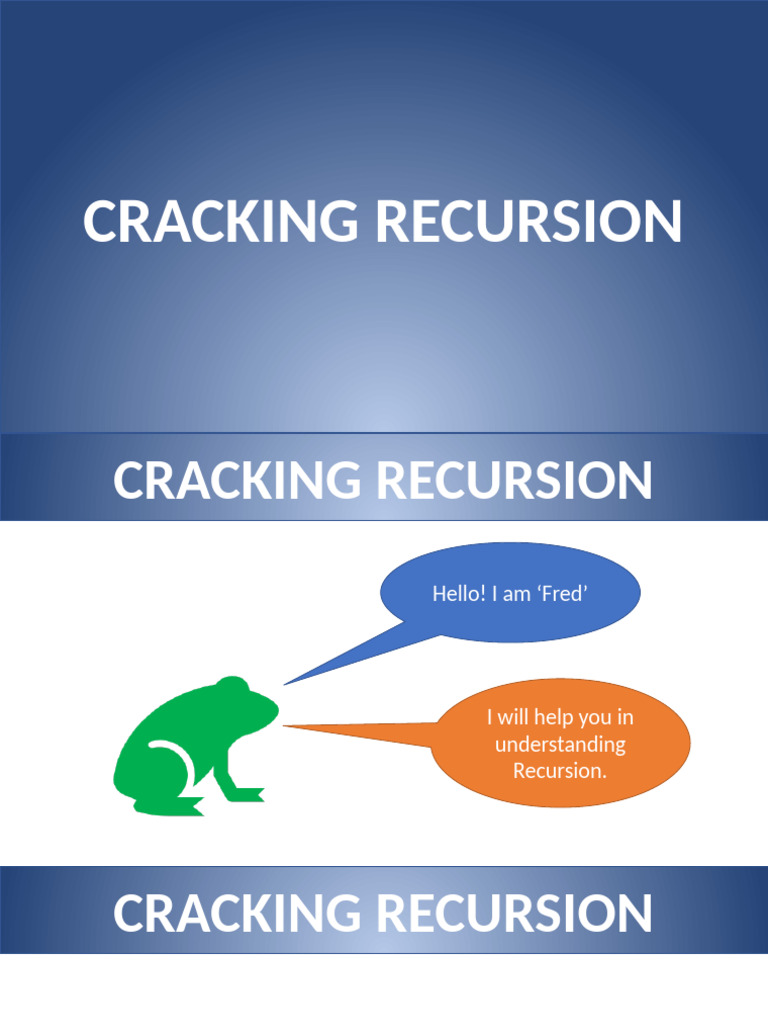 Recursion | PDF
