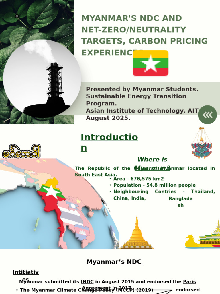 (NHN) Myanmar NDC Targets | PDF | Climate Change | Climate Resilience
