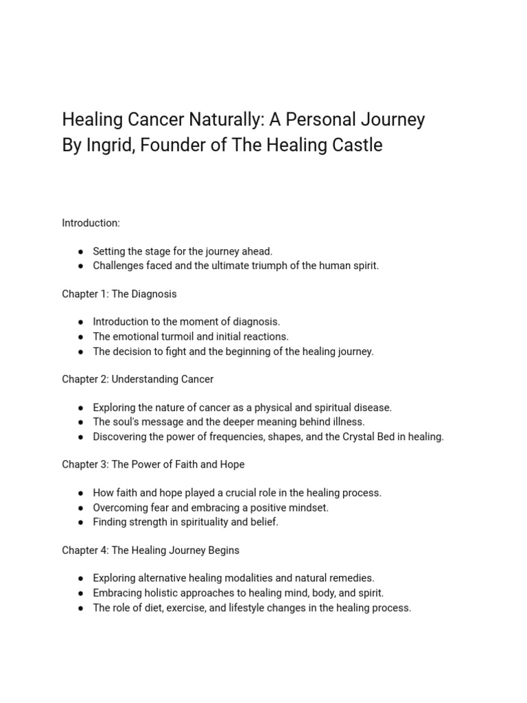 Healing Cancer Naturally - A Personal Journey | PDF | Psychological ...