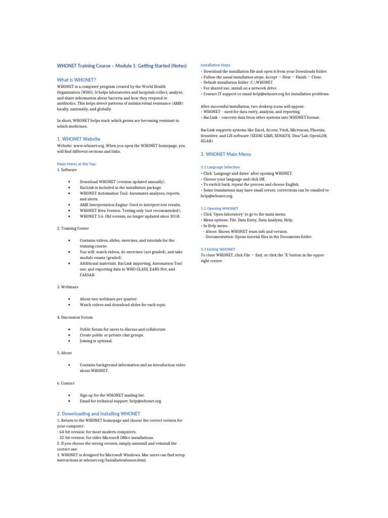 WHONET Tutorial: Getting Started Guide | PDF | Antimicrobial Resistance ...
