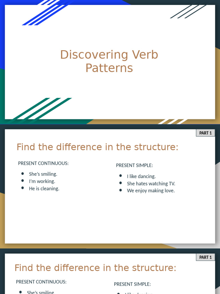 Discovering Verb Patterns | PDF | Verb | Grammatical Conjugation